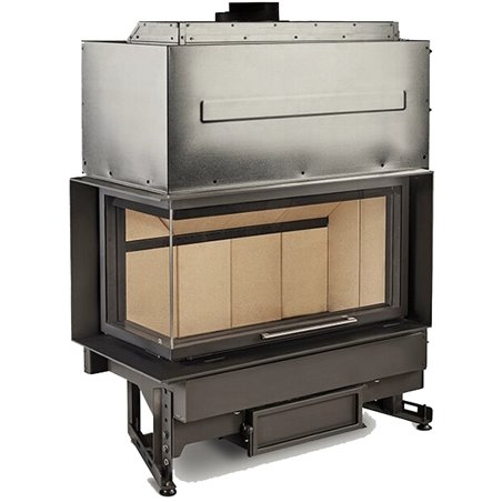 Foyer à bois Rocal G450 LI avec porte escamotable, ouverture latérale ...